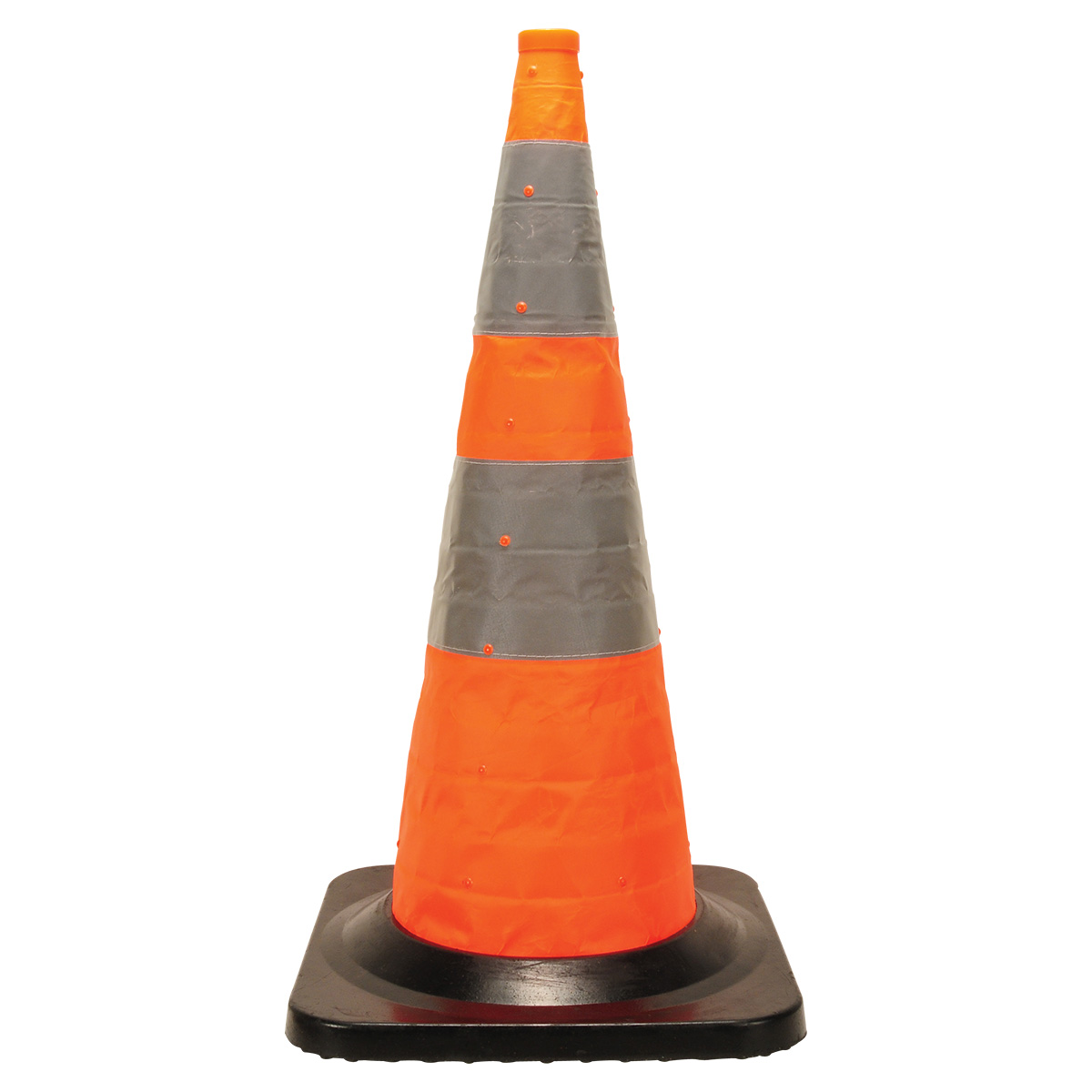 Pop-Up Flashing Cones - 30" w/Black Rubber Base (set of 5) | Shop Darley