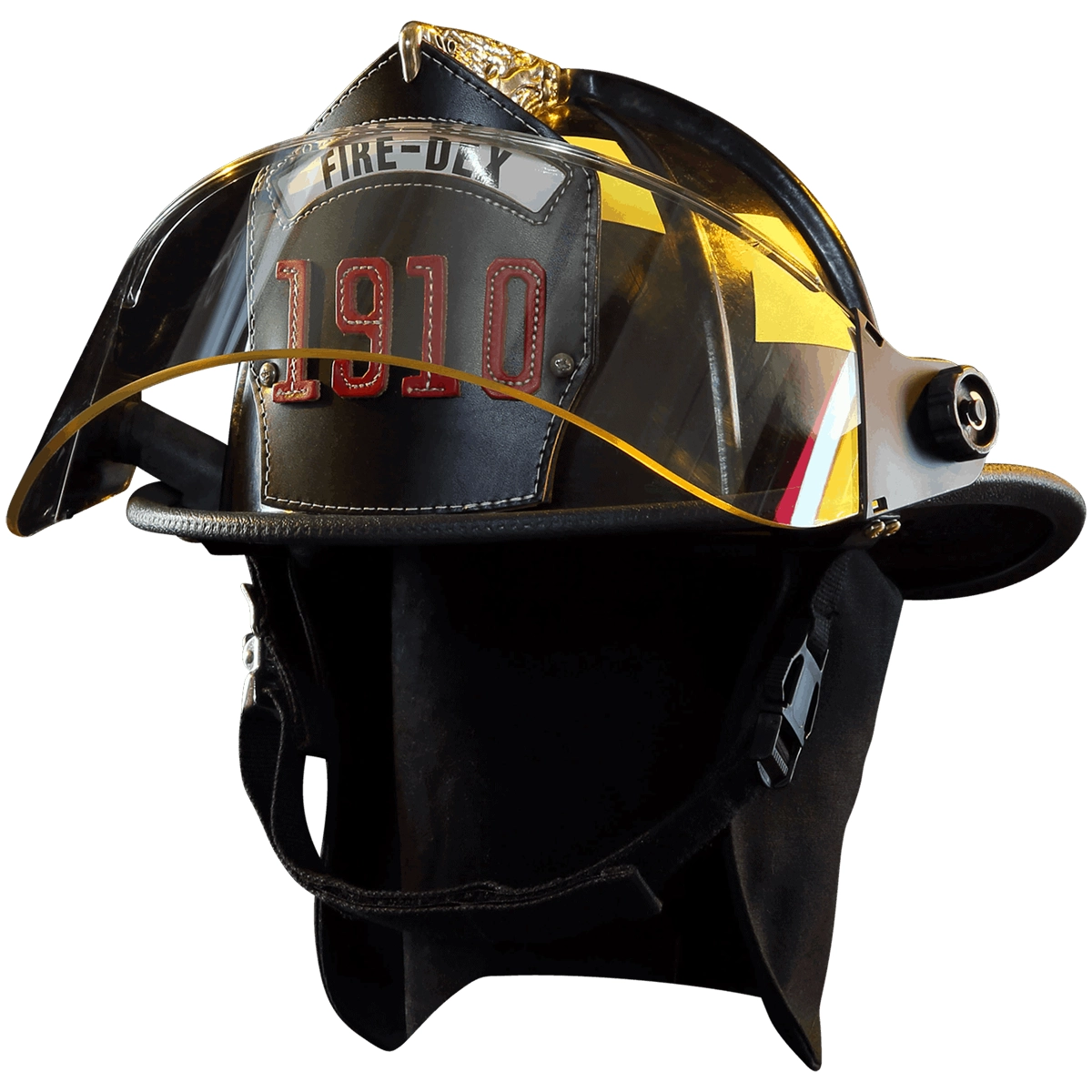 Fire-Dex® 1910 Traditional Style Helmet with Face Shield - Black | Shop ...