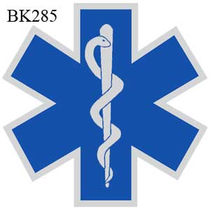 Reflective Star of Life Helmet Decal – 2" Blue | Shop Darley
